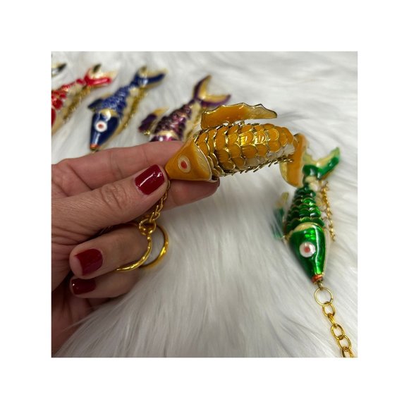 Accents | Cloisonne Enamel Koi Fish Key Chains Charms | Poshmark